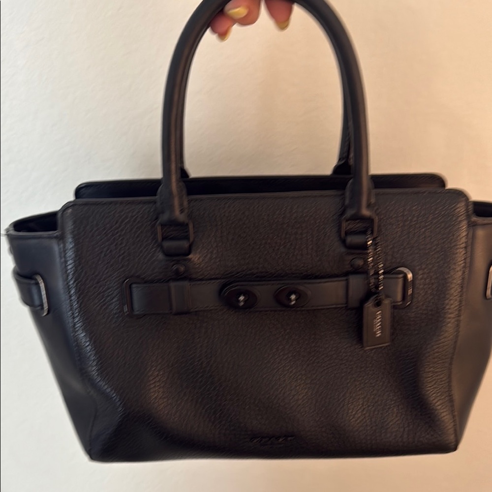 Coach Black Satchel With Top Handles - Gem
